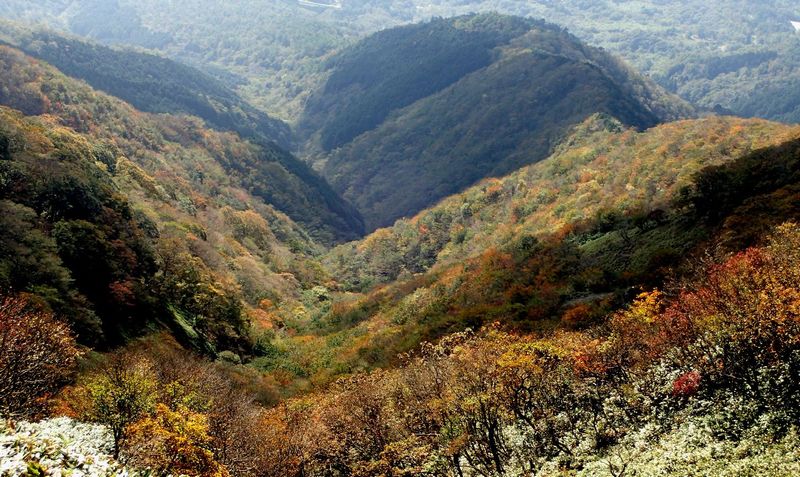 秋晴れの那岐山